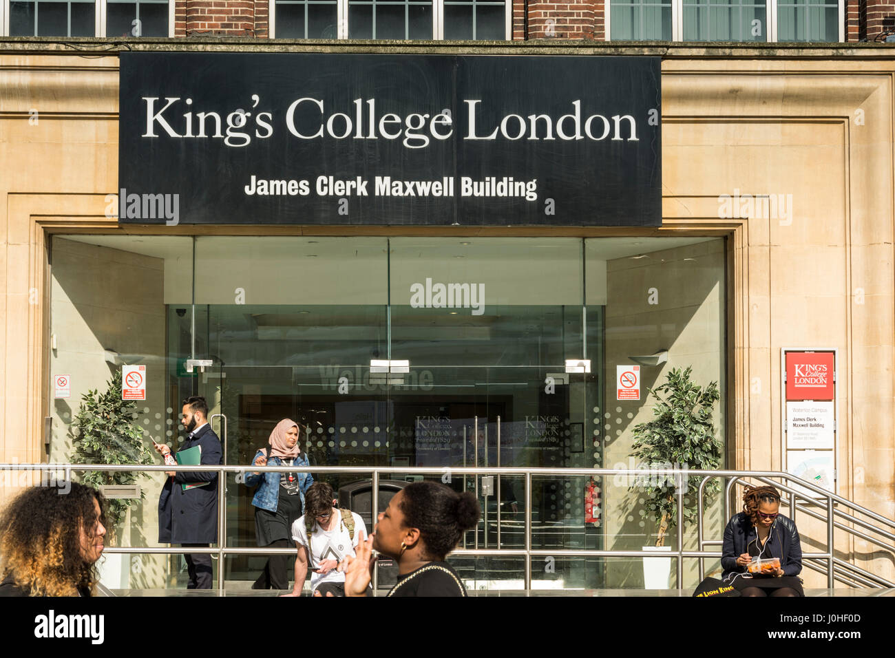 The entrance to King's College London, James Clerk Maxwell building ...
