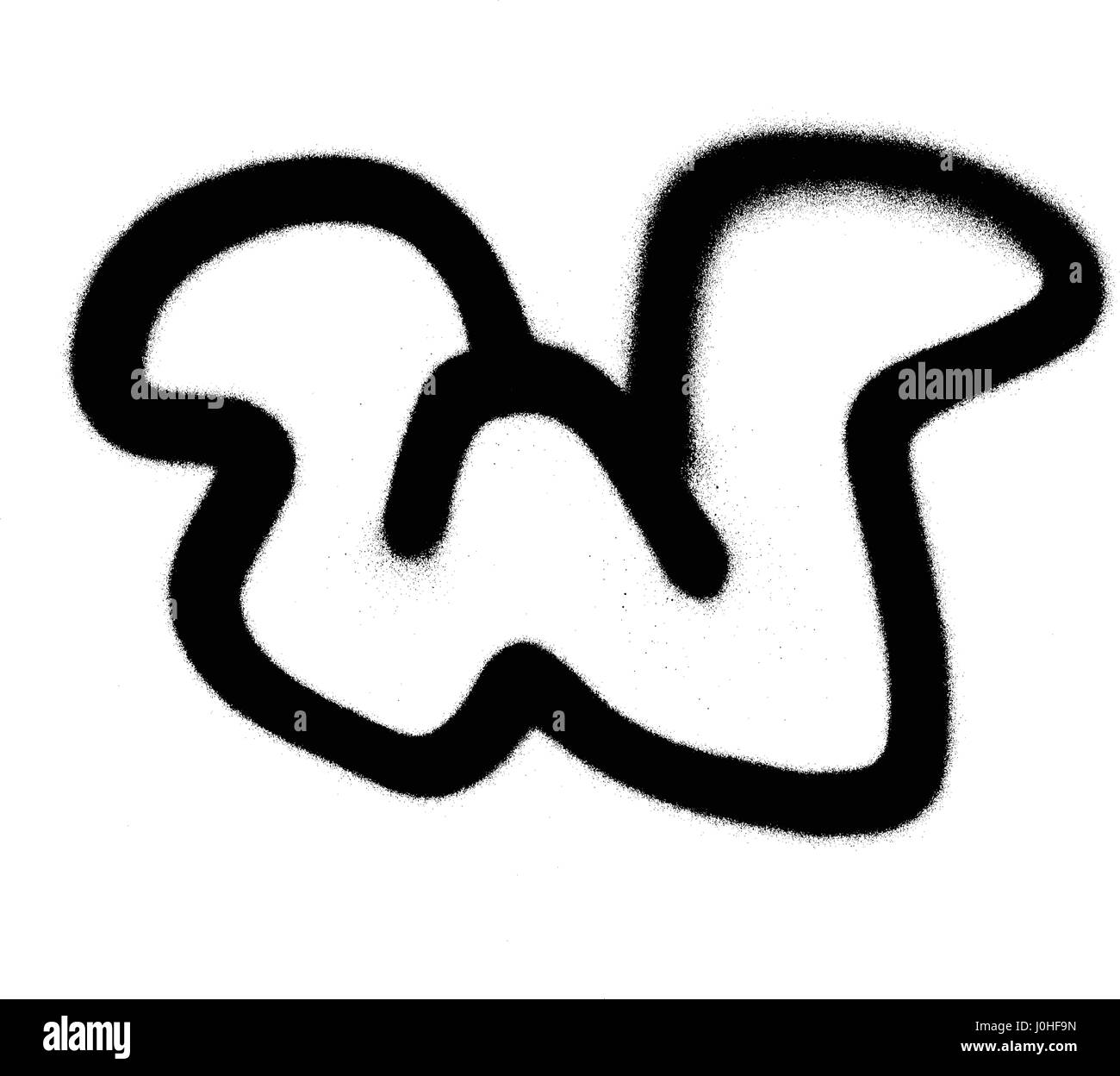 graffiti Bubble Font W in black on white Stock Vector Image & Art - Alamy