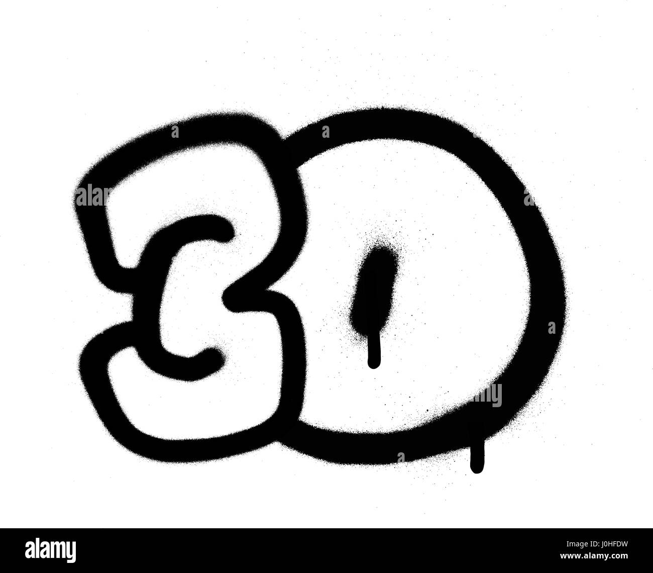 Number 30 graffiti Stock Vector Images - Alamy