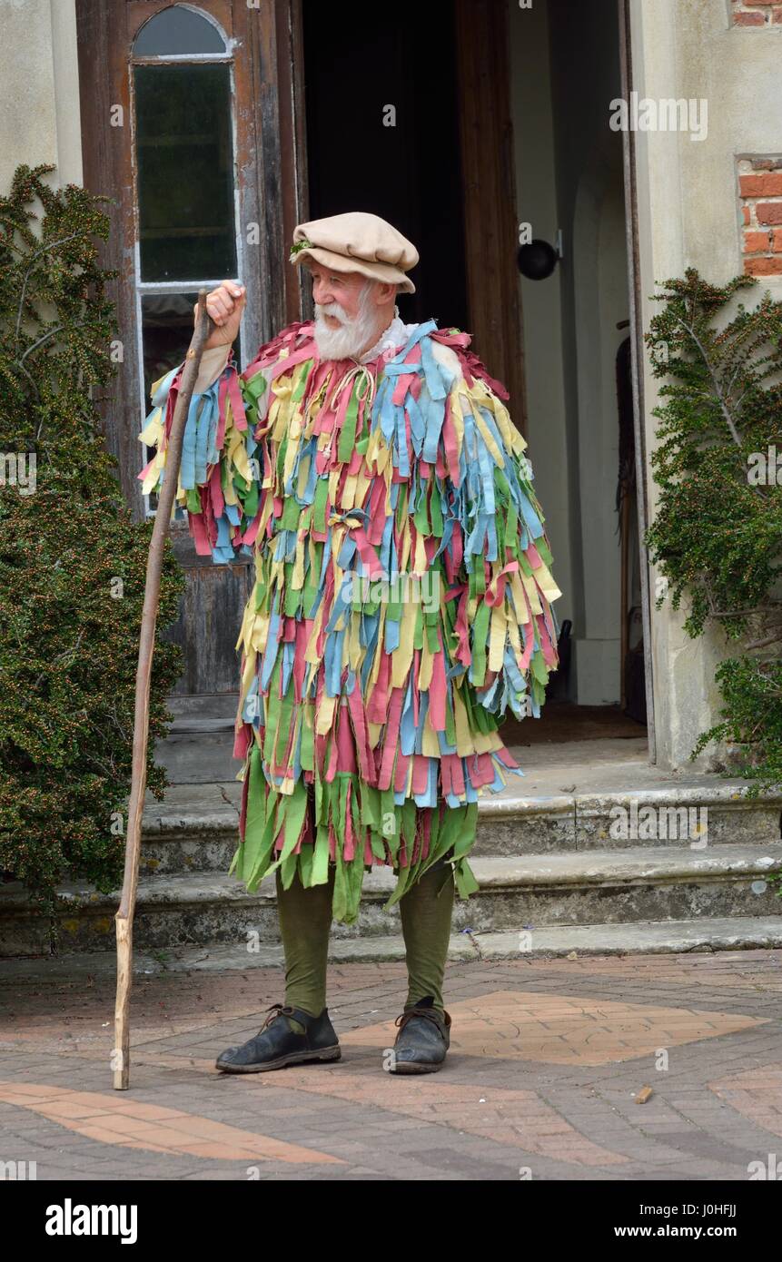 Kentwell Hall England, United Kingdom - May 05, 2014: Old Man with grey ...