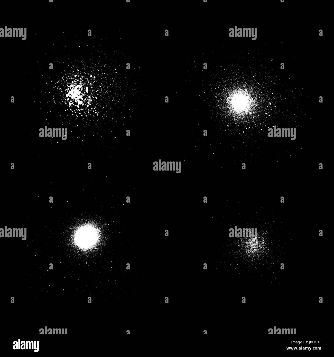 graffiti sprayed dots collection in white over black Stock Vector Image ...