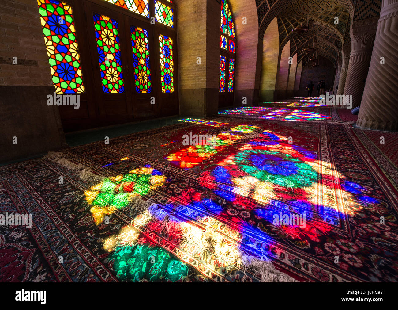 Light pattern from stained glass window in Pink Mosque (Nasir ol Molk ...