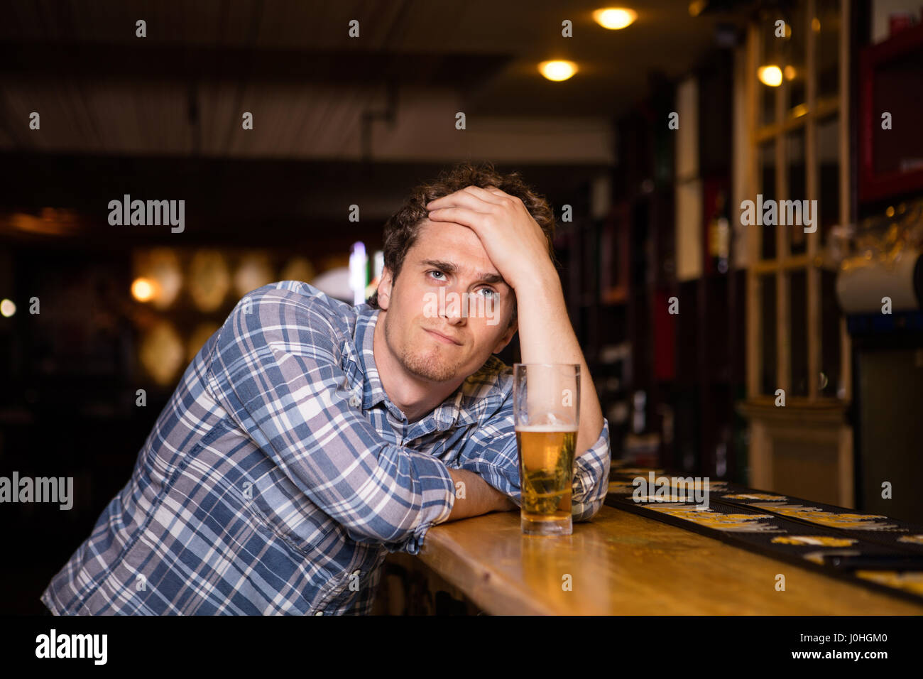 Pub Man Beer Sad High Resolution Stock Photography and Images - Alamy