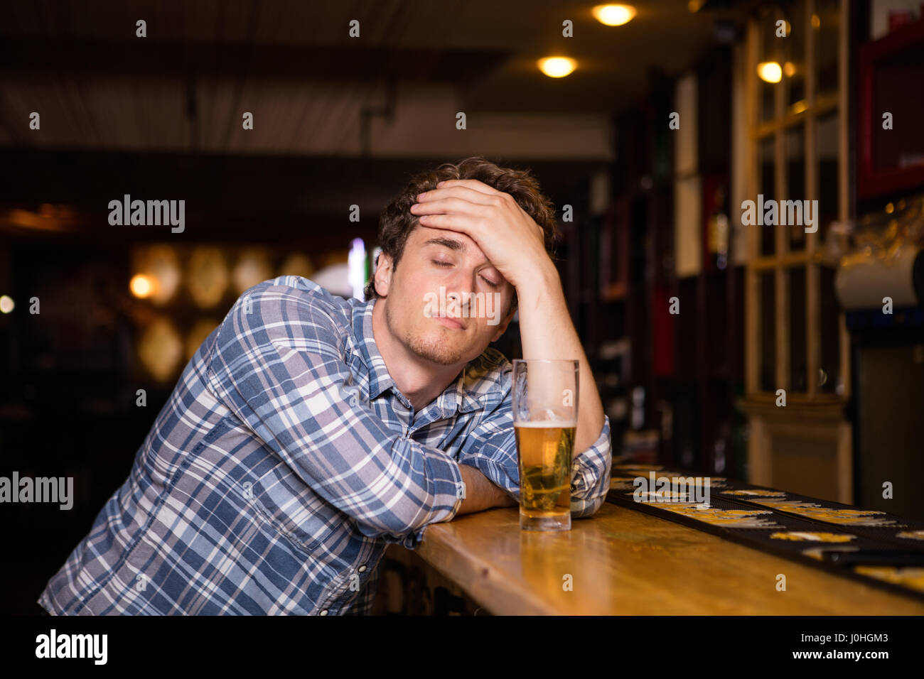 Pub Man Beer Sad High Resolution Stock Photography and Images - Alamy