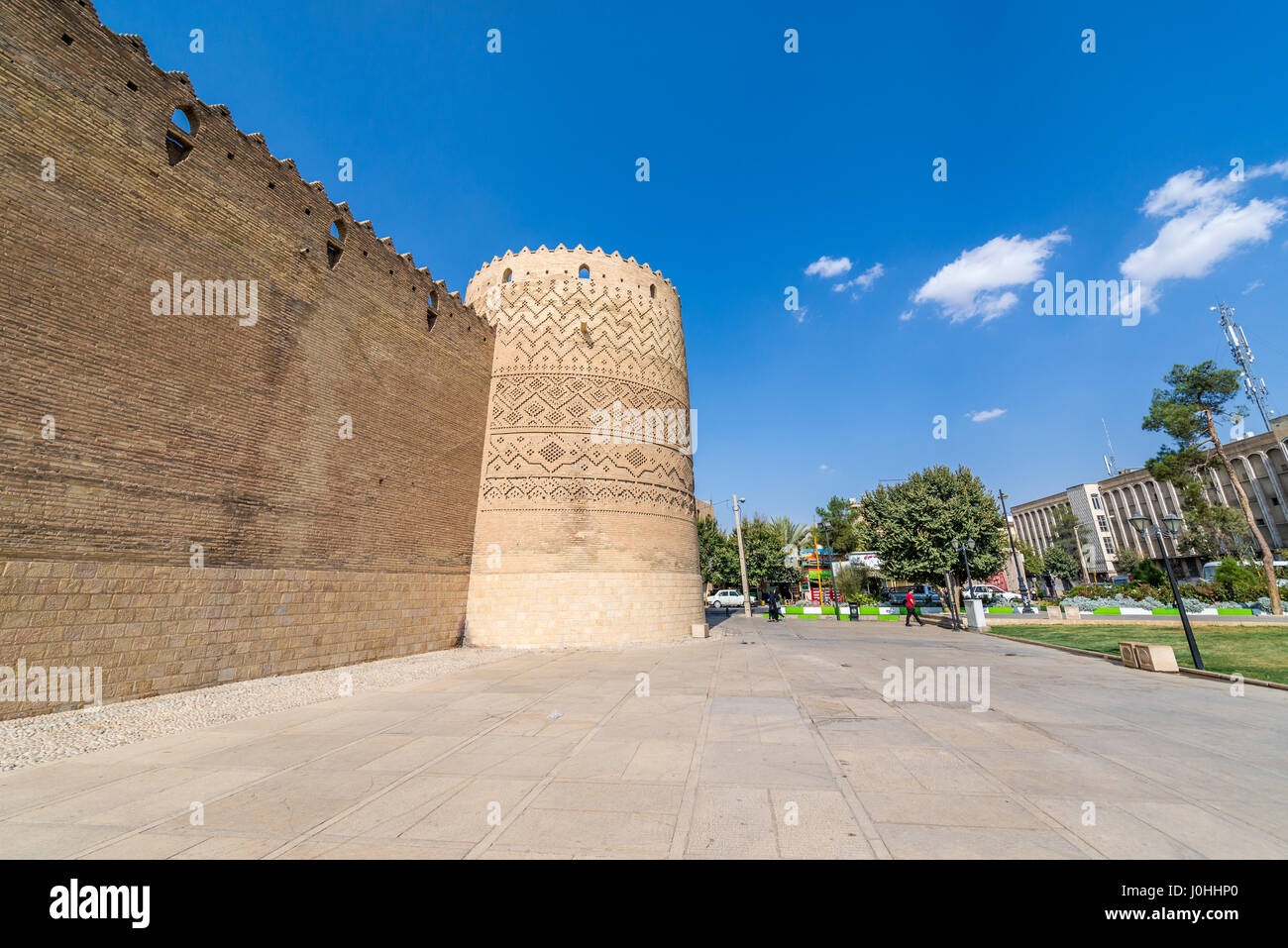 One of towers of Castle of Karim Khan citadel (Arg-e Karim Khan) build ...
