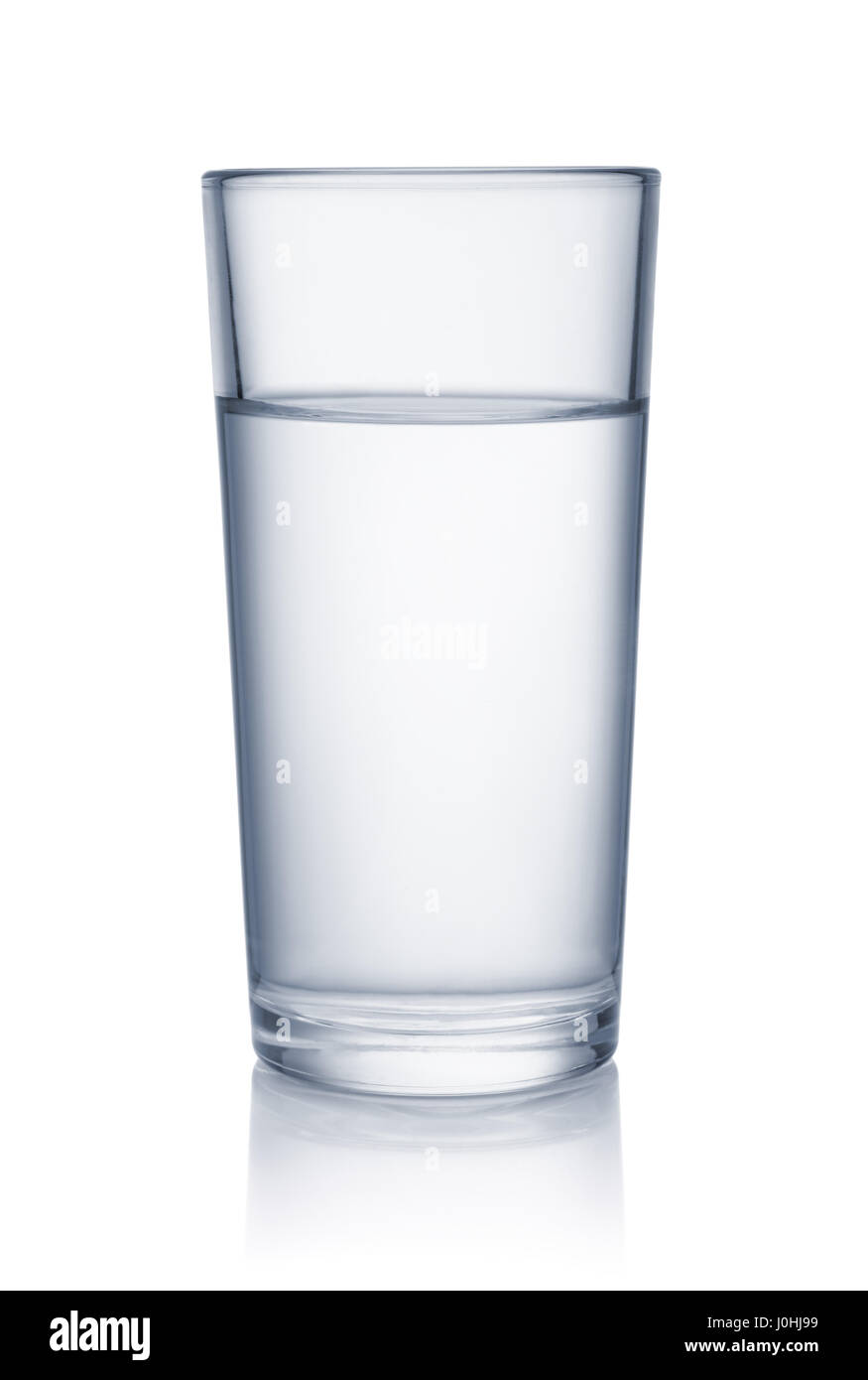 Glass of water isolated on white Stock Photo - Alamy