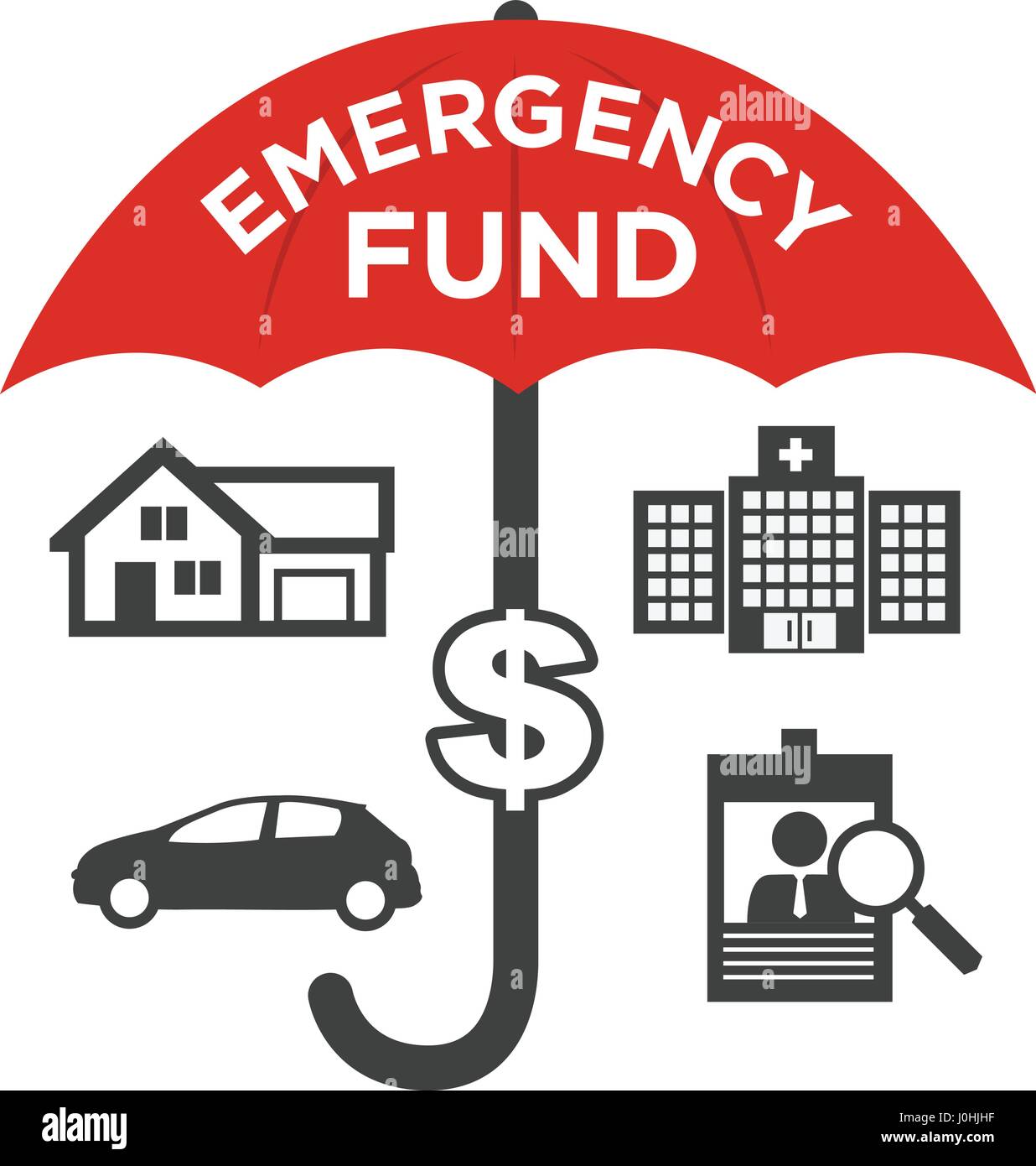 Financial Emergency Fund Icon Savings Stock Vector Image & Art - Alamy