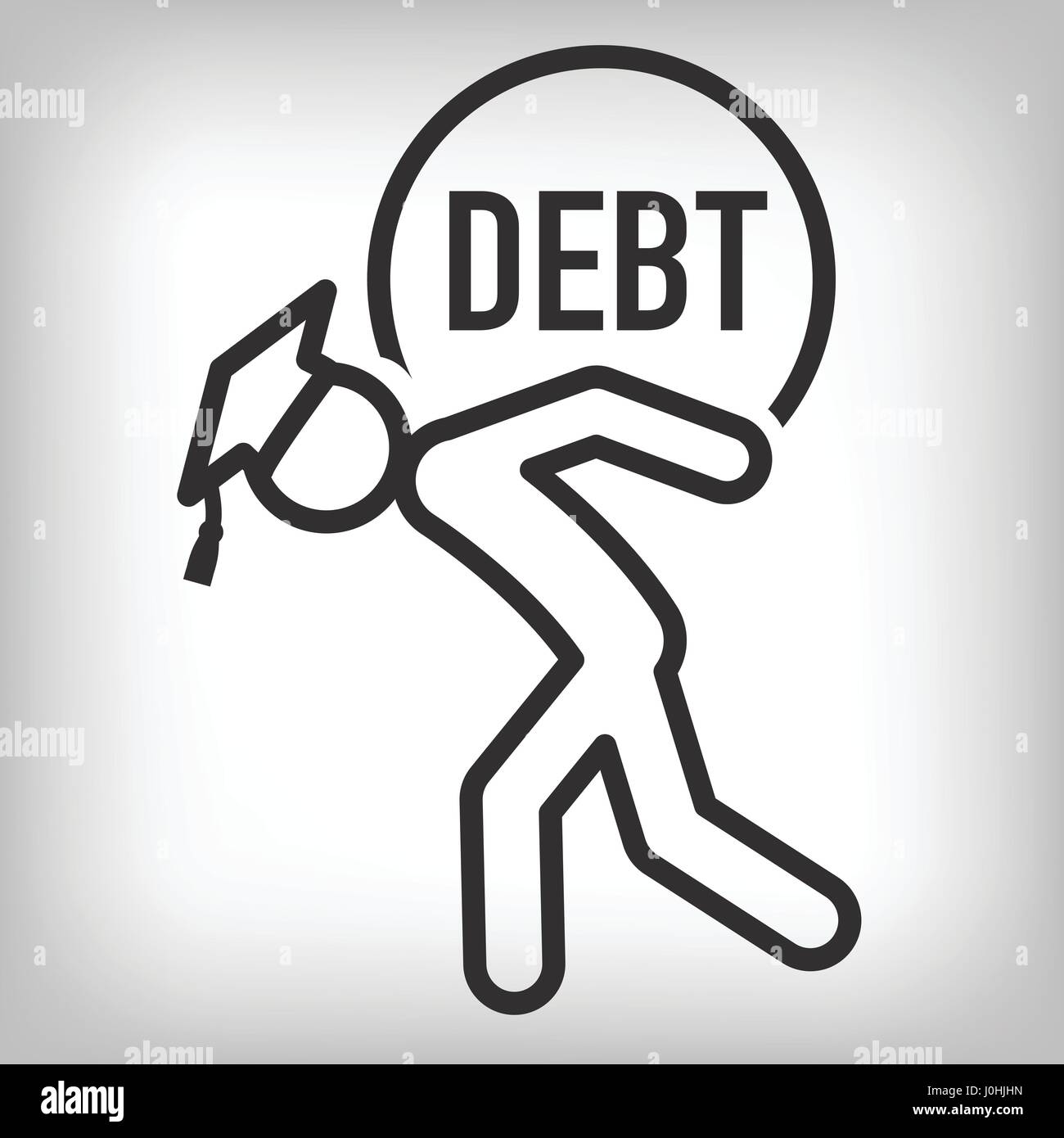 Student hardship illustration Stock Vector Images - Alamy