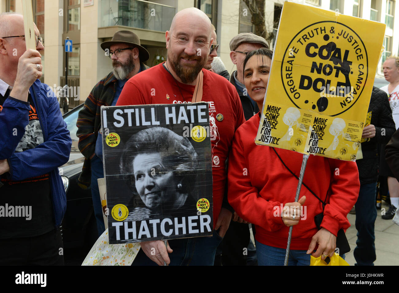 Supporters of Orgreave Truth and Justice Campaign gather outside The ...