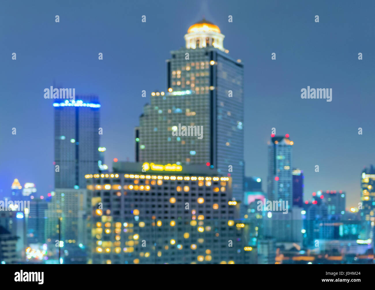 Bokeh of buildings, Bangkok city, Thailand Stock Photo - Alamy