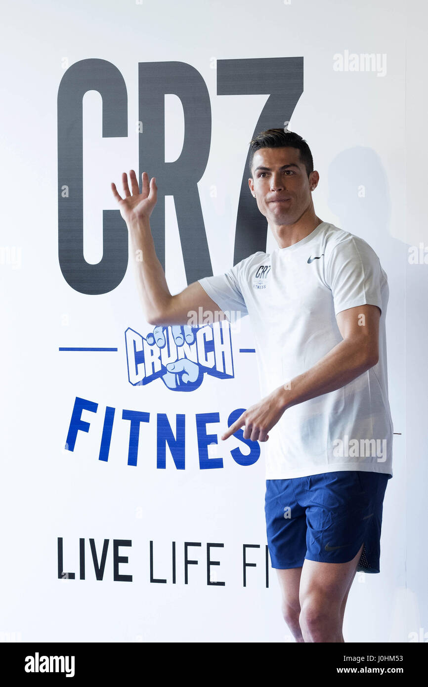 Cristiano Ronaldo at the presentation of CR7 Crunch Fitness in Madrid ...