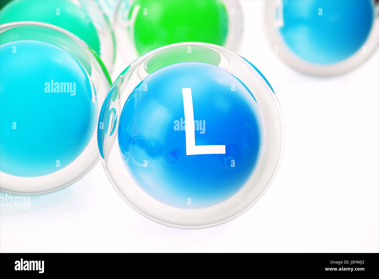 Vitamin L , isolated on white background. Symbol of health and ...