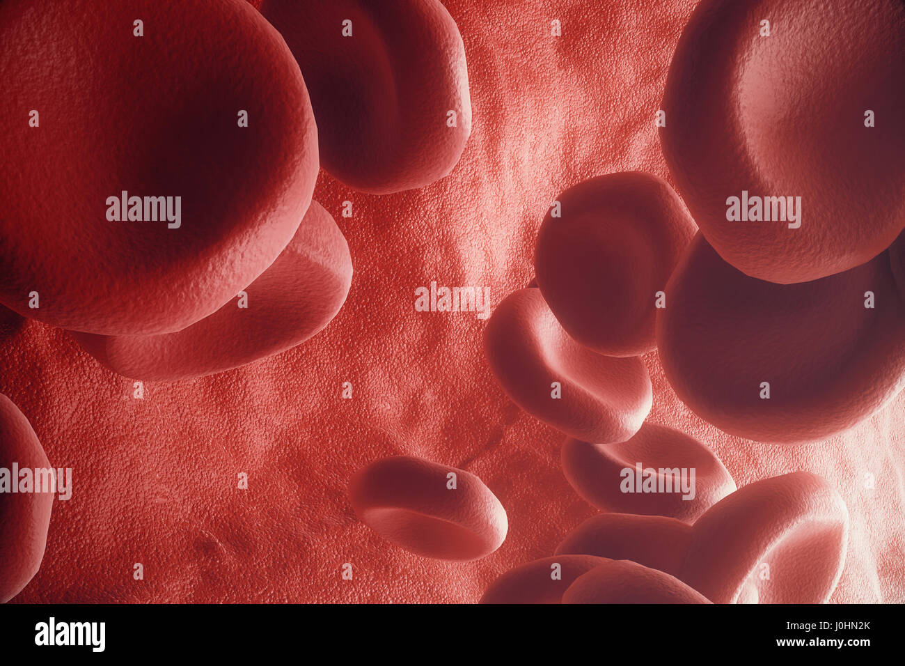 Red blood cells in artery, flow inside body, concept medical human ...