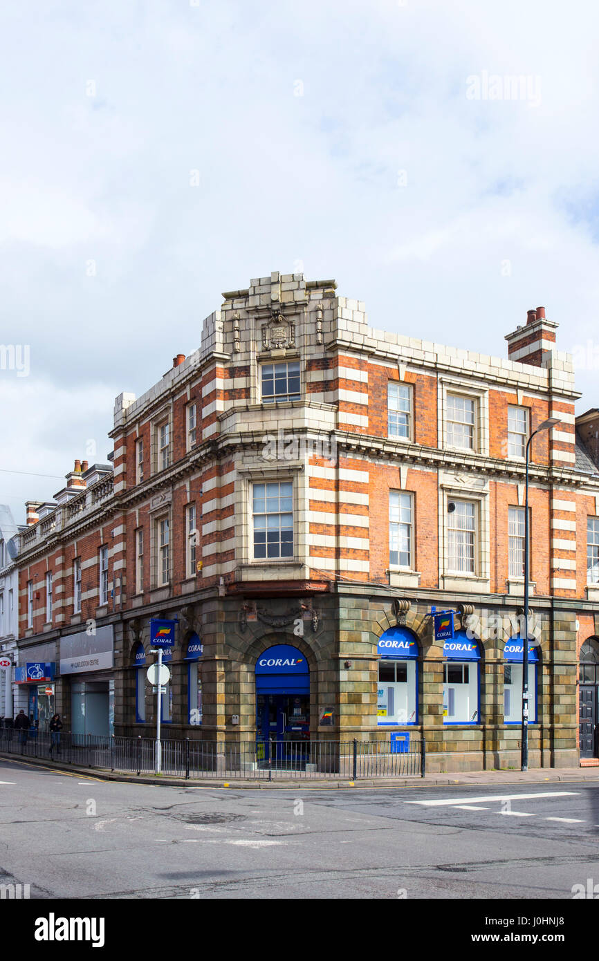 Former bank building now Coral Betting shop in Crewe Cheshire UK Stock ...