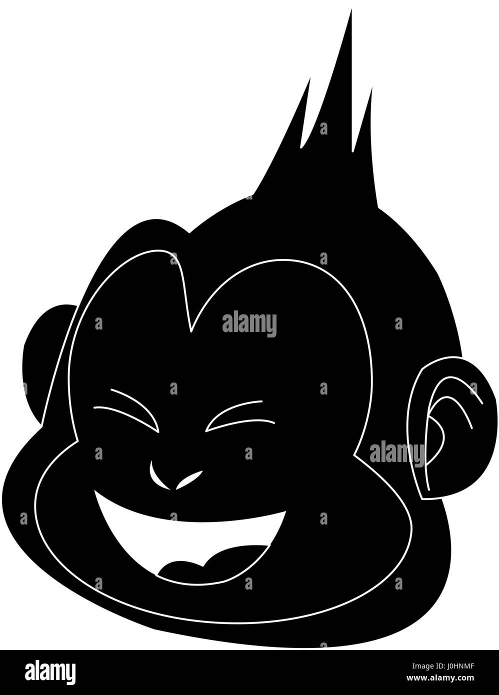 happy smiling monkey cartoon icon image Stock Vector Image & Art - Alamy