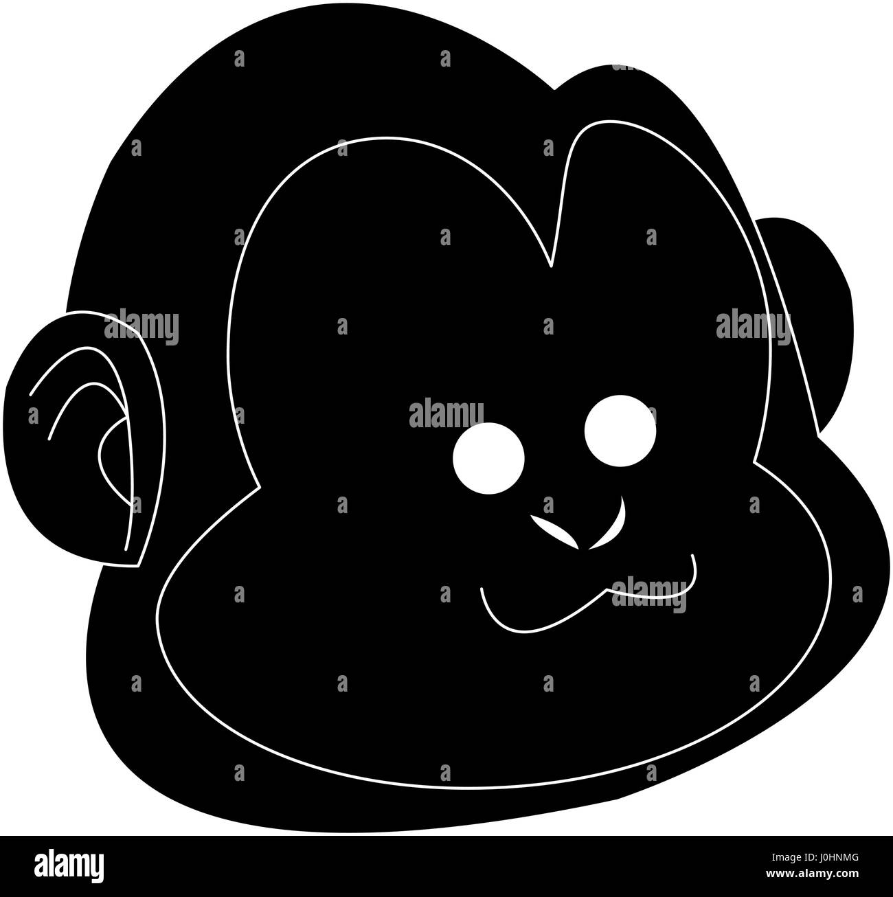 happy smiling monkey cartoon icon image Stock Vector Image & Art - Alamy