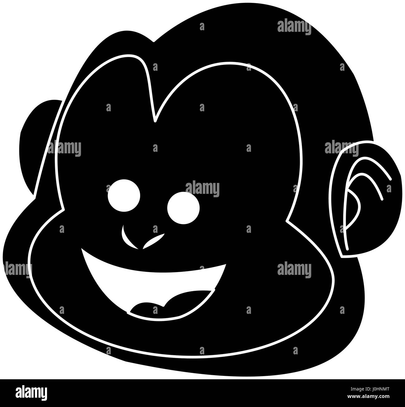 happy smiling monkey cartoon icon image Stock Vector Image & Art - Alamy