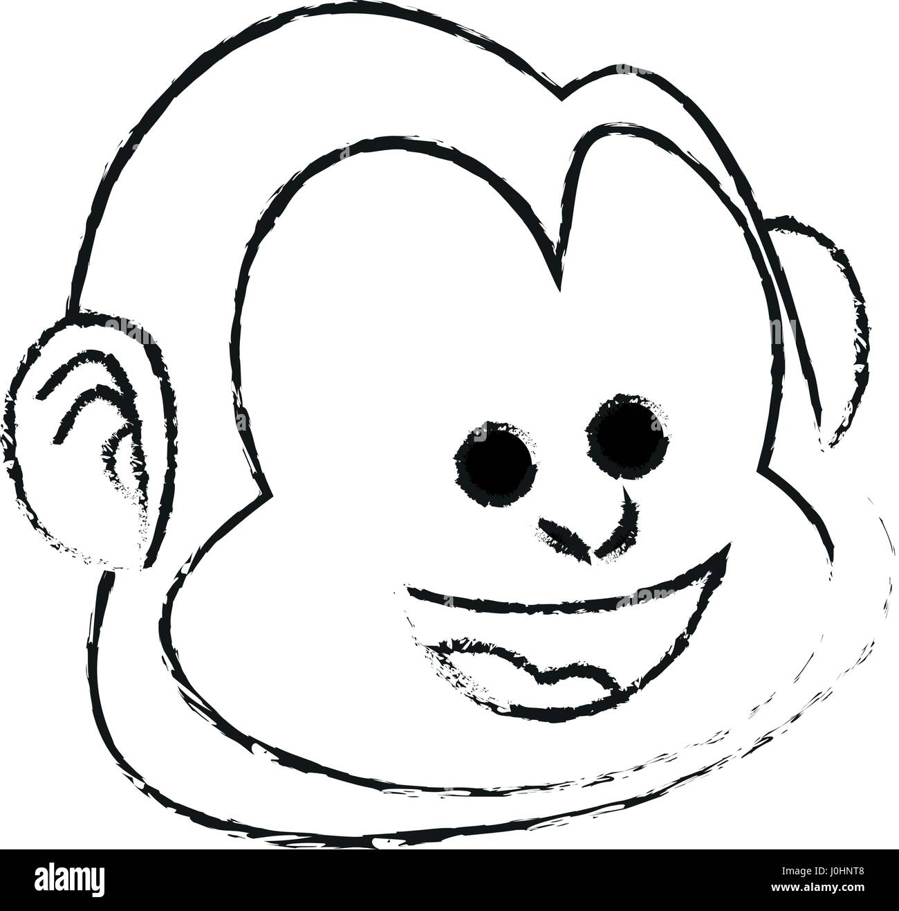 happy smiling monkey cartoon icon image Stock Vector Image & Art - Alamy
