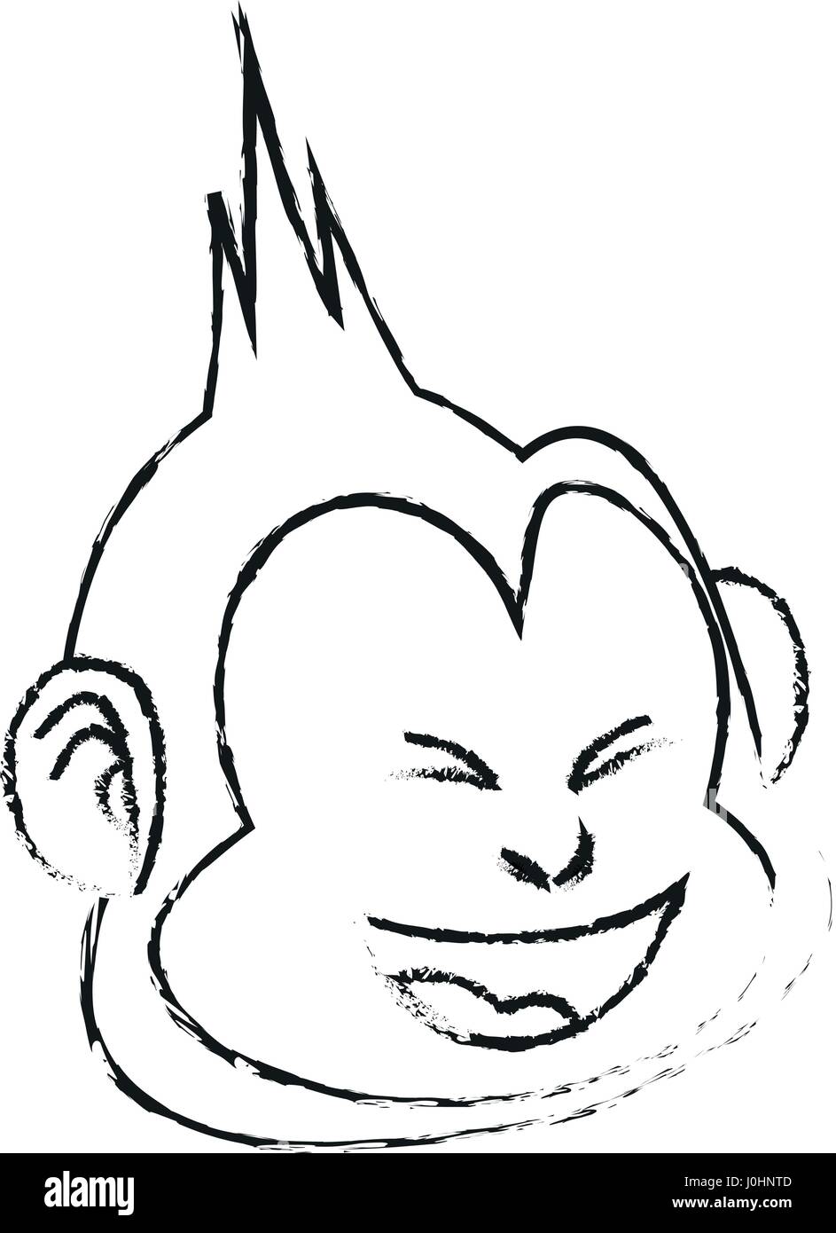 happy smiling monkey cartoon icon image Stock Vector Image & Art - Alamy