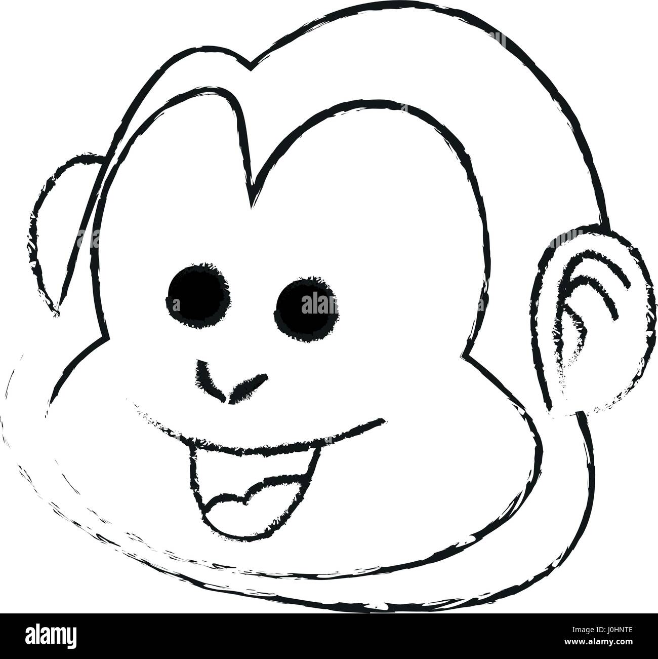 happy smiling monkey cartoon icon image Stock Vector Image & Art - Alamy
