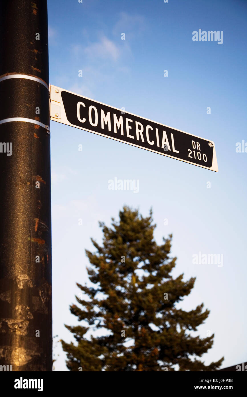 commercial drive street sign Stock Photo - Alamy