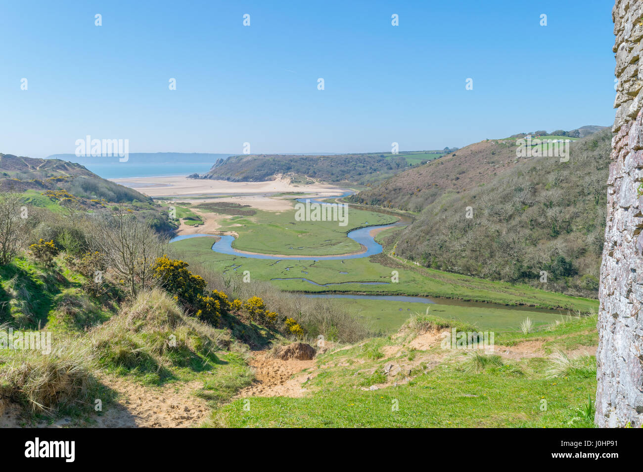 Pennard castle ruins hi-res stock photography and images - Alamy