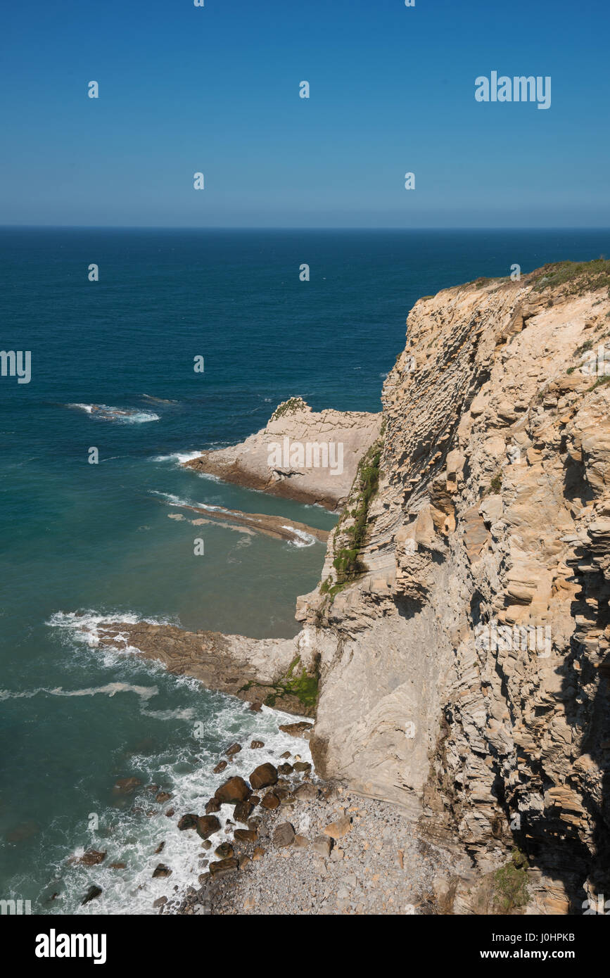 Azkorri cliffs and coastline in Getxo, Bilbao, Basque country, Spain ...