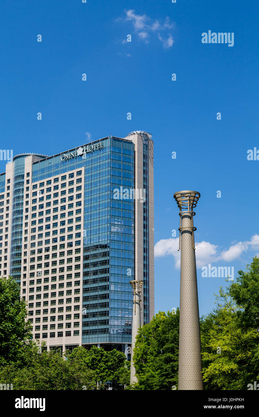A modern blue glass hotel in an urban setting Stock Photo - Alamy