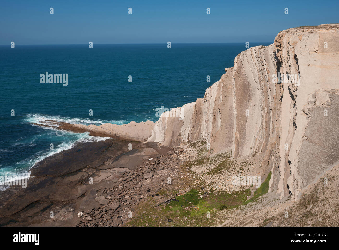 Azkorri cliffs and coastline in Getxo, Bilbao, Basque country, Spain ...