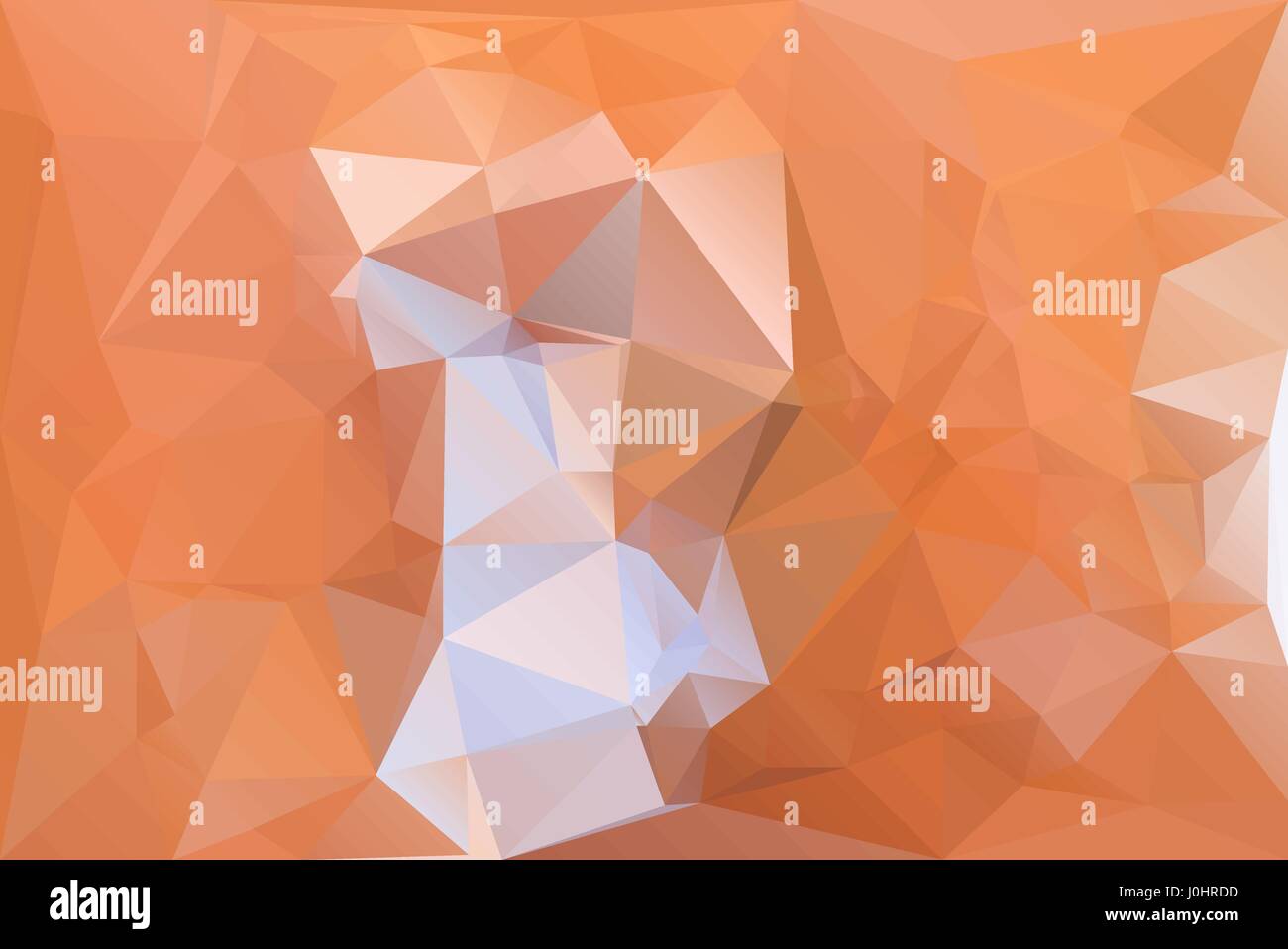 Bright orange lowpoly mosaic horizontal layout background. Vector ...