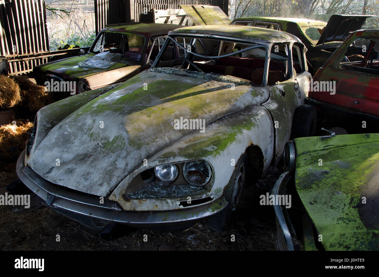 Abandoned Citroen DS2 Stock Photo - Alamy