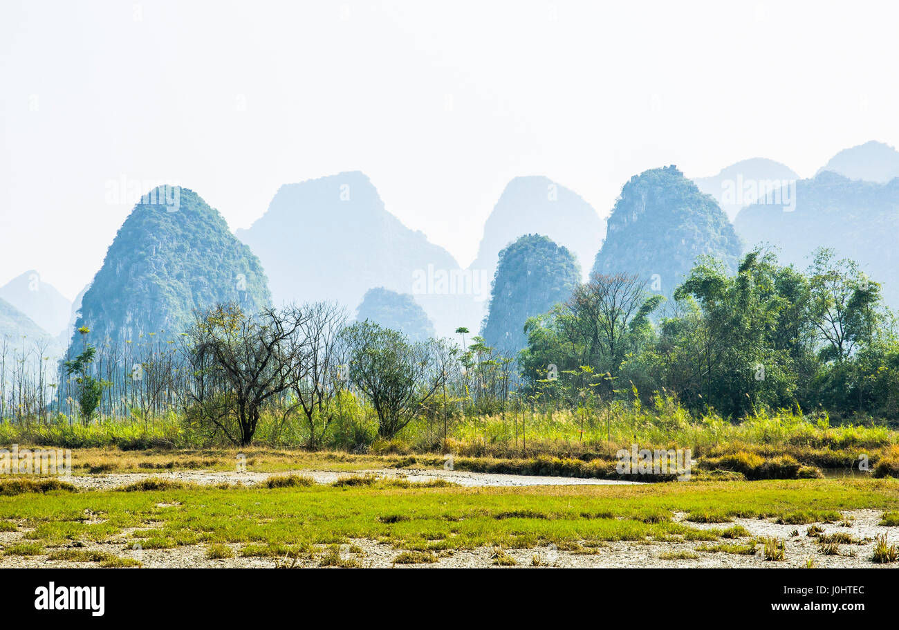 Karst Mountains China Aerial High Resolution Stock Photography and ...