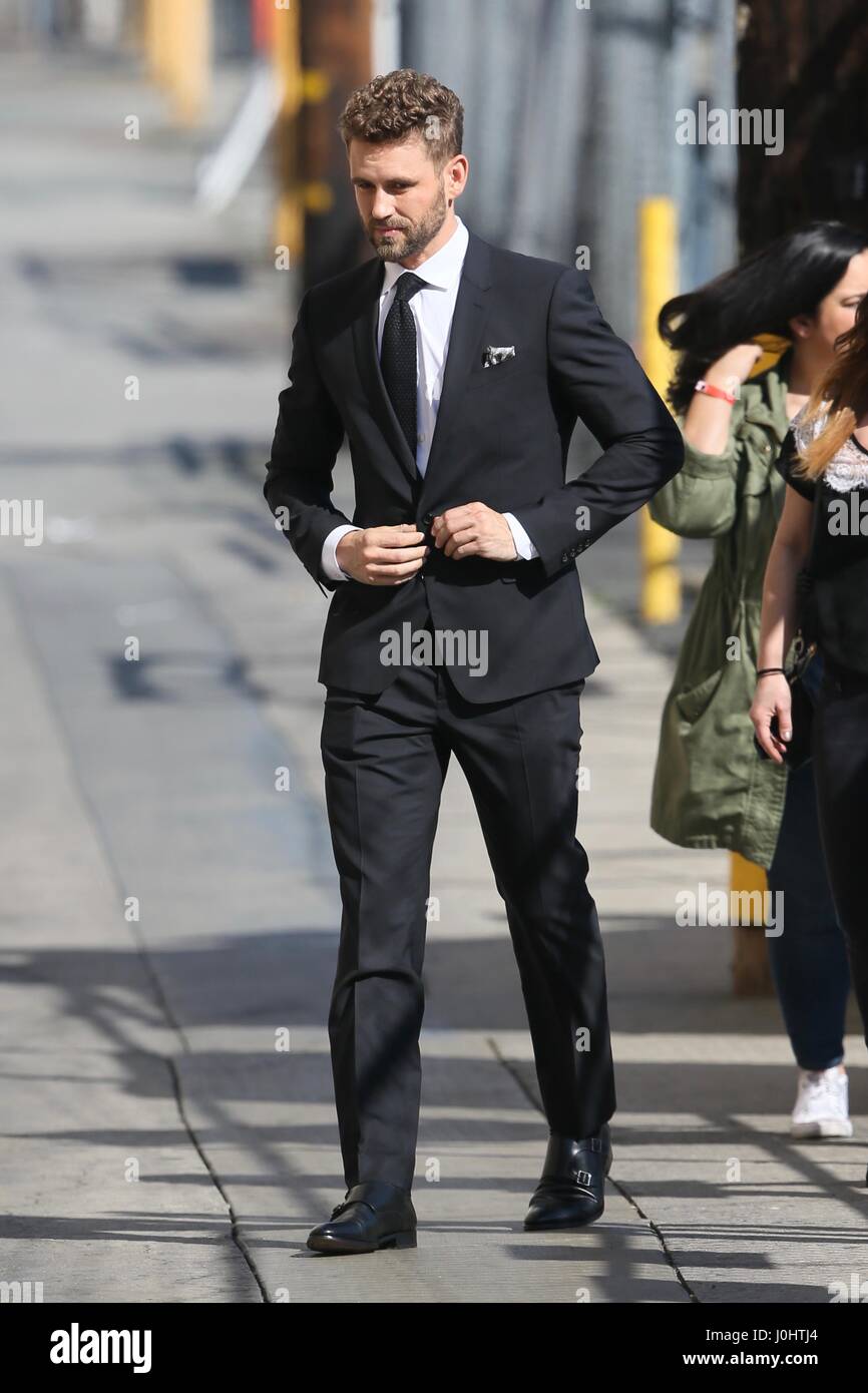 The batchelor Nick Viall seen arriving at the ABC studios for Jimmy ...