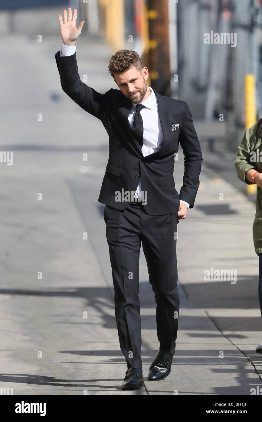 The batchelor Nick Viall seen arriving at the ABC studios for Jimmy ...