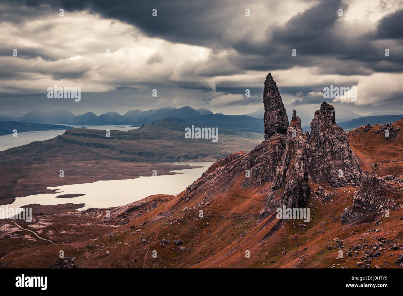 Famous view to Old Man of Storr, Skye Stock Photo - Alamy