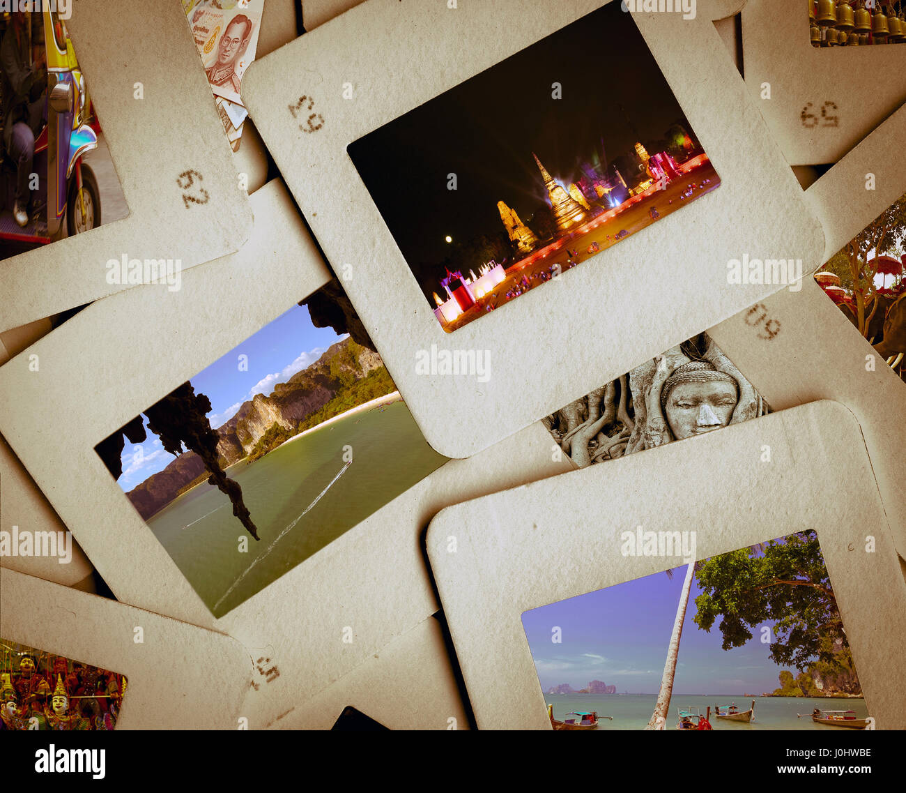 old slides of Thailand Stock Photo - Alamy