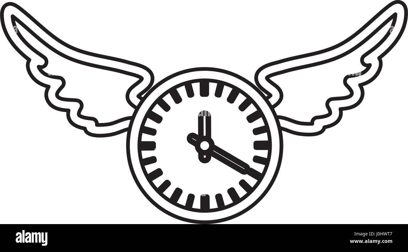 Flying alarm clock Stock Vector Images - Alamy