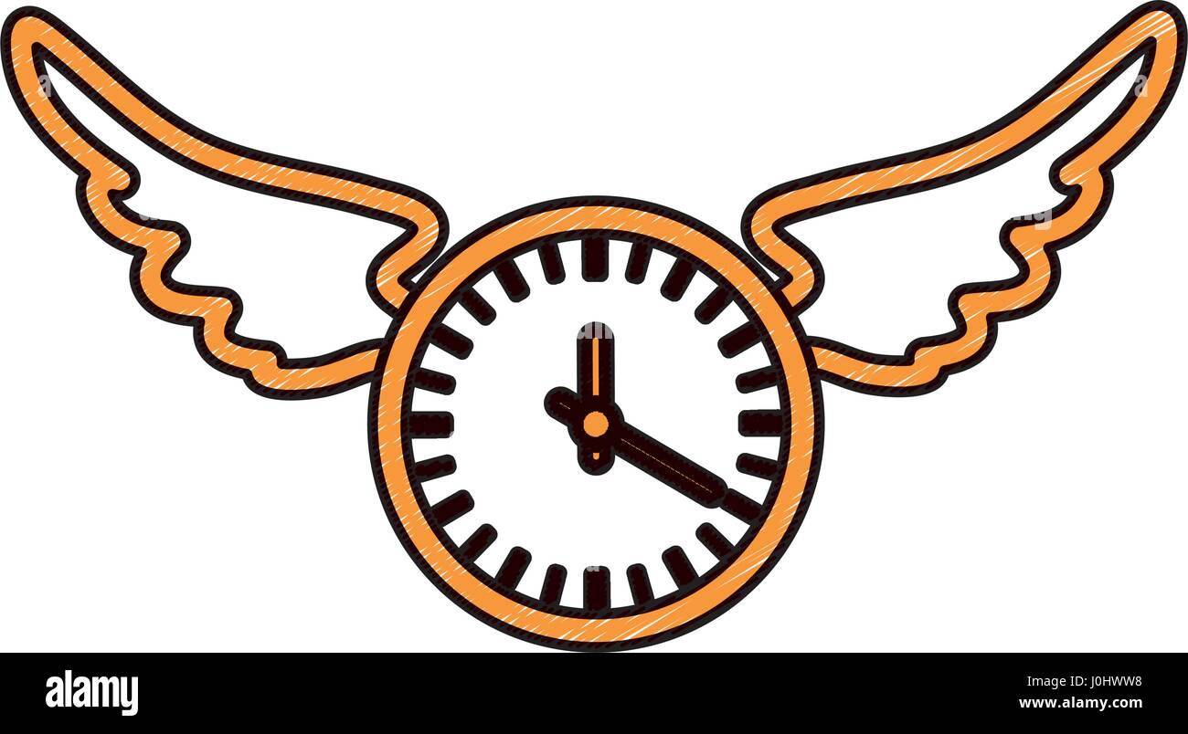 Flying Alarm Clock Stock Vector Images - Alamy