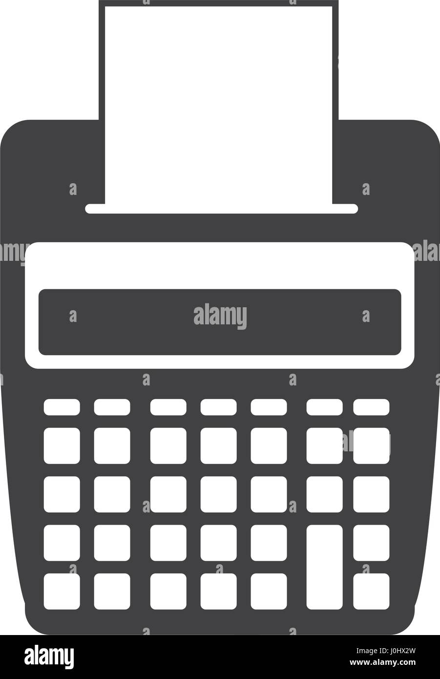 Calculator with paper printer Stock Vector Image & Art - Alamy