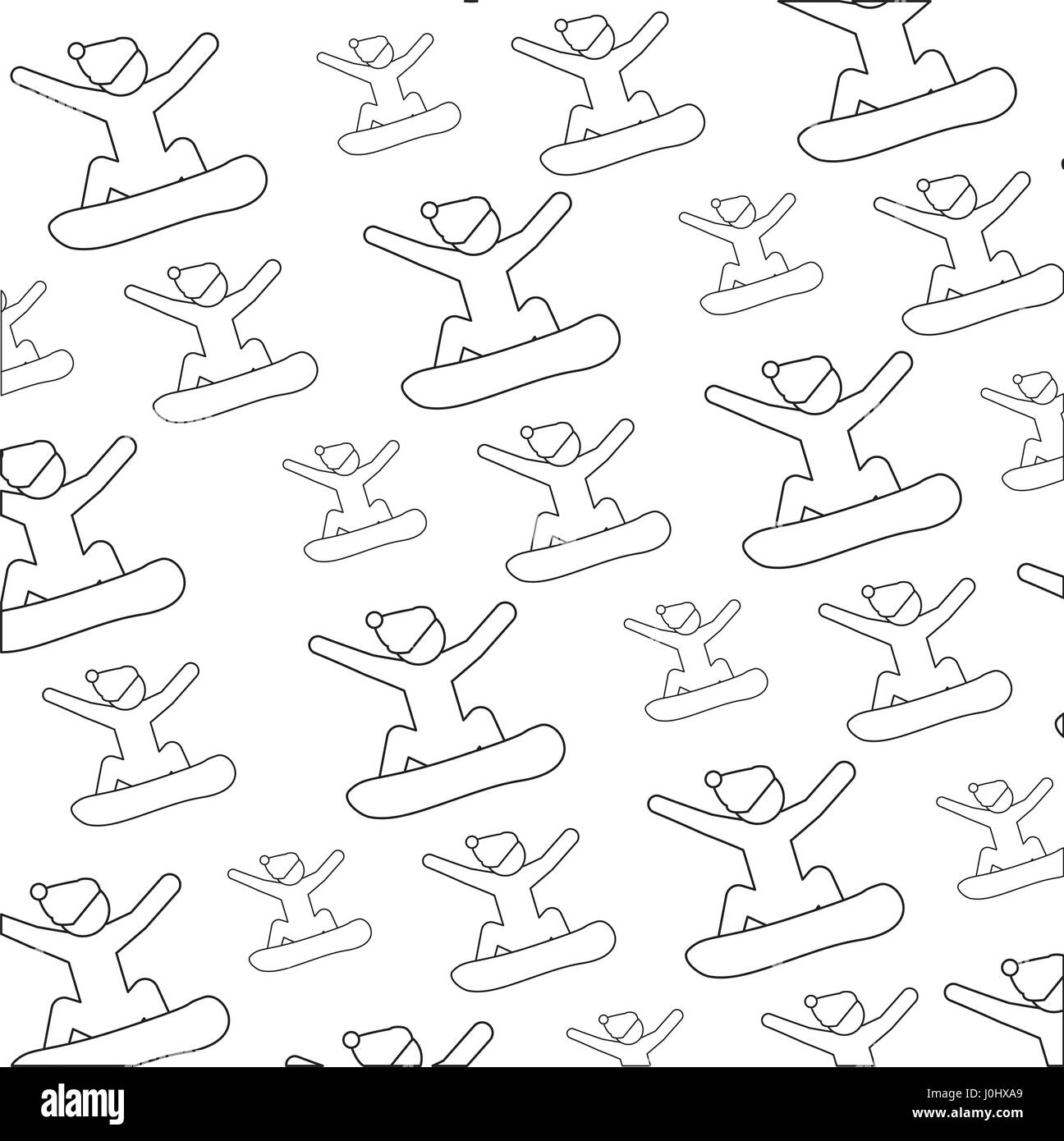 Snowboarder snowboard mountain skier Black and White Stock Photos ...