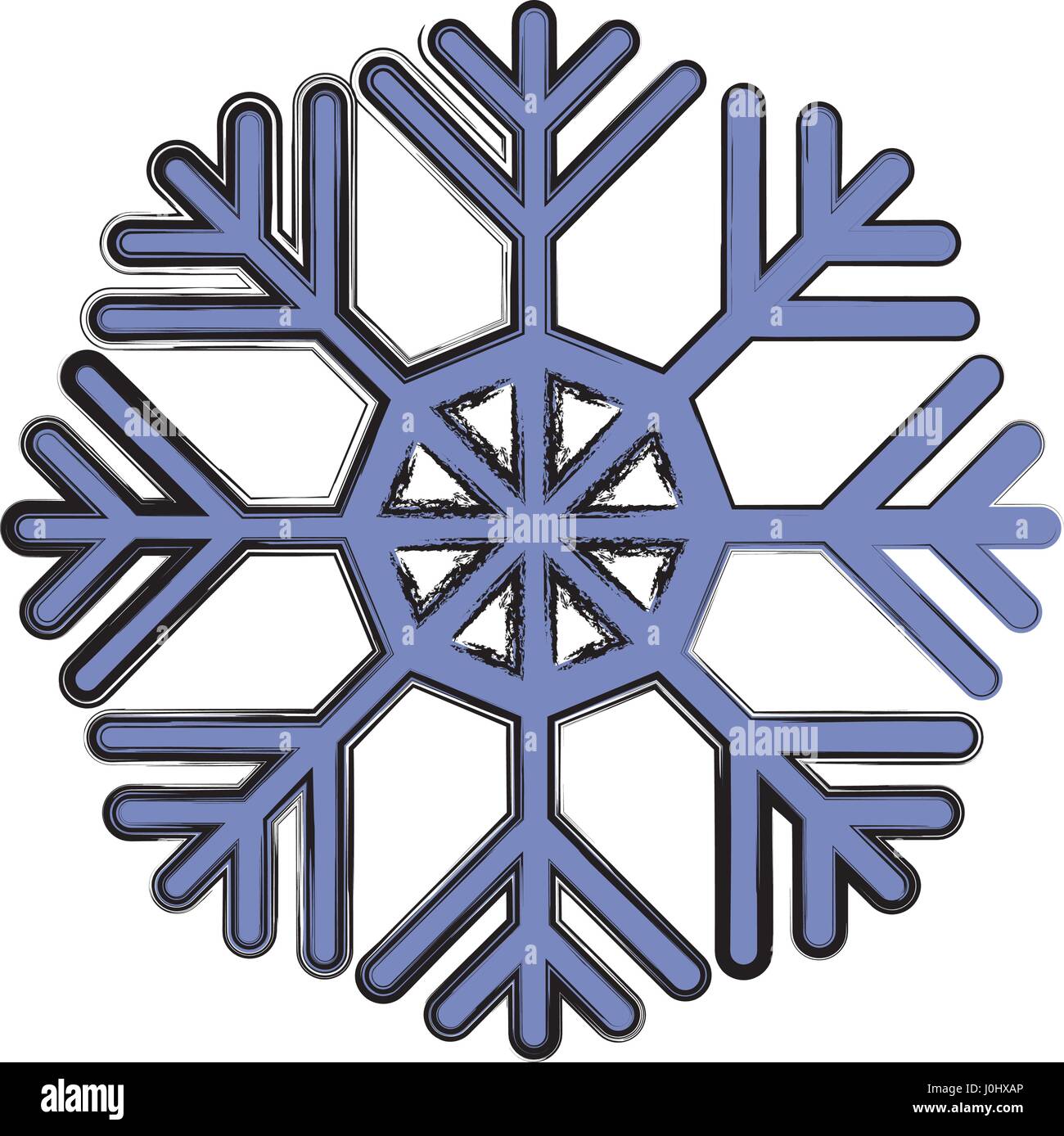 Snowflake winter symbol Stock Vector Image & Art - Alamy