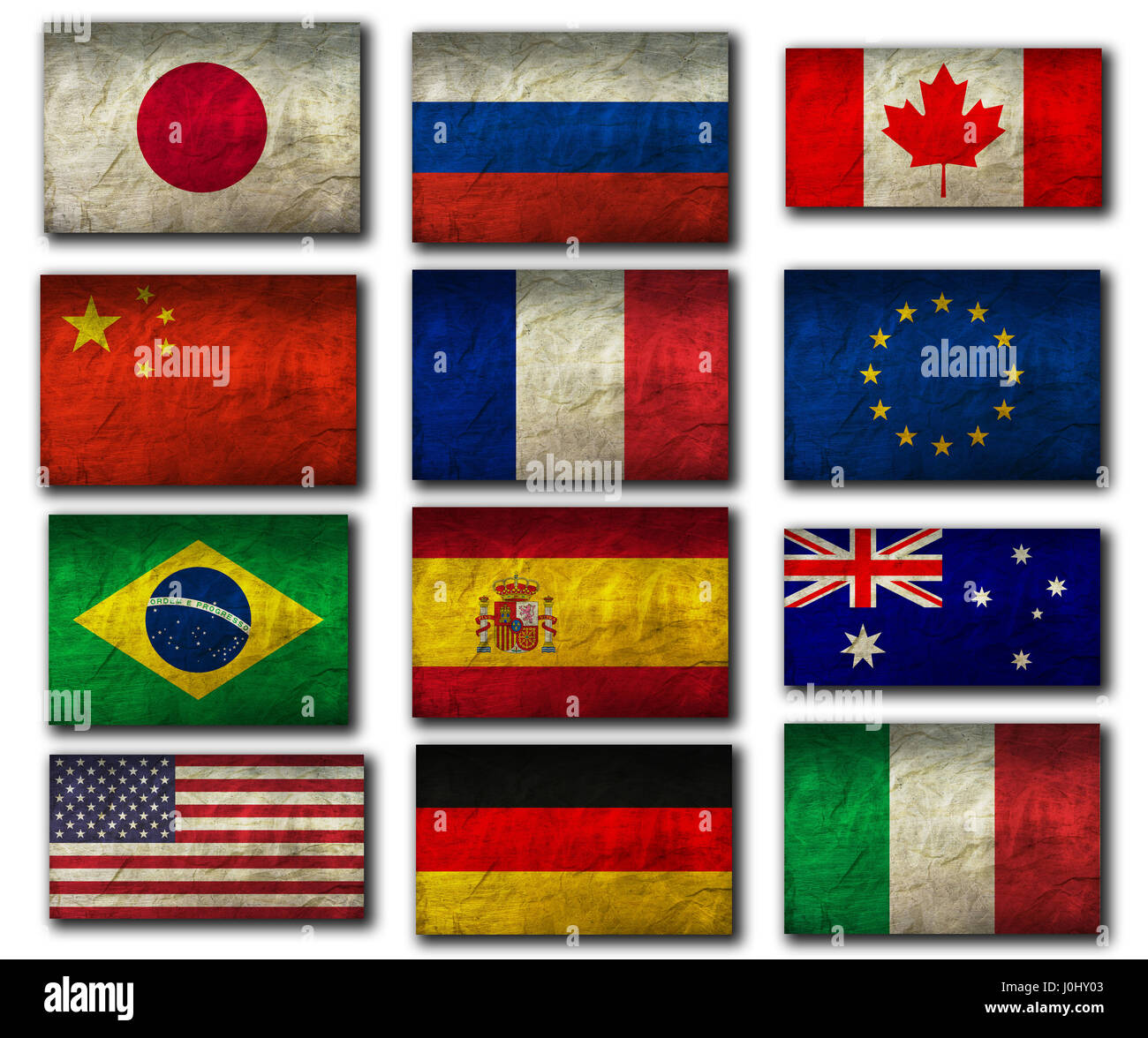 Old and weathered Flag on Paper Texture Stock Photo - Alamy