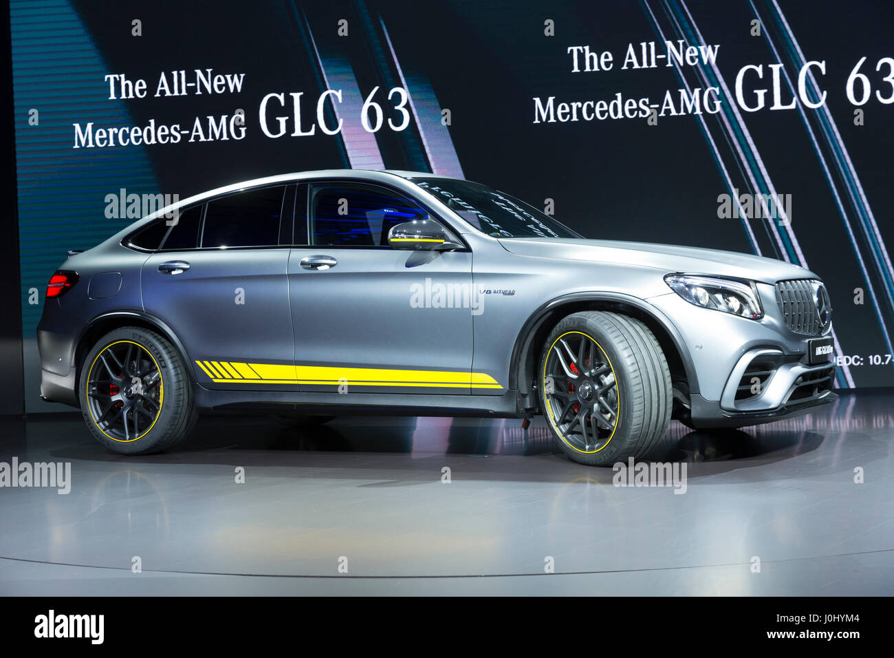 New York, United States. 12th Apr, 2017. Mercedes AMG GCL 63 car ...