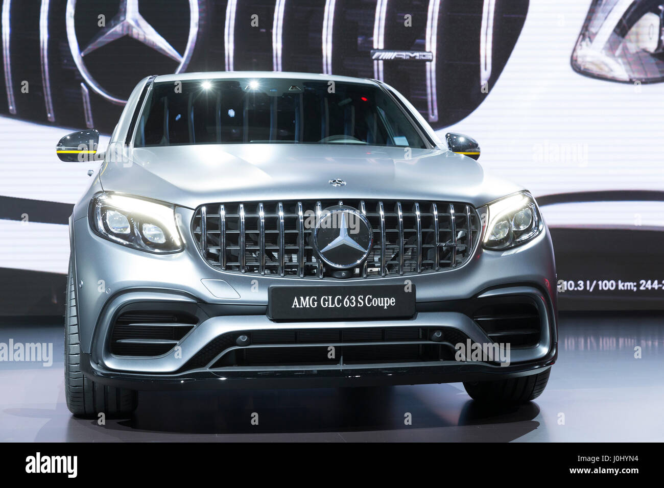 New York, United States. 12th Apr, 2017. Mercedes AMG GCL 63 car ...