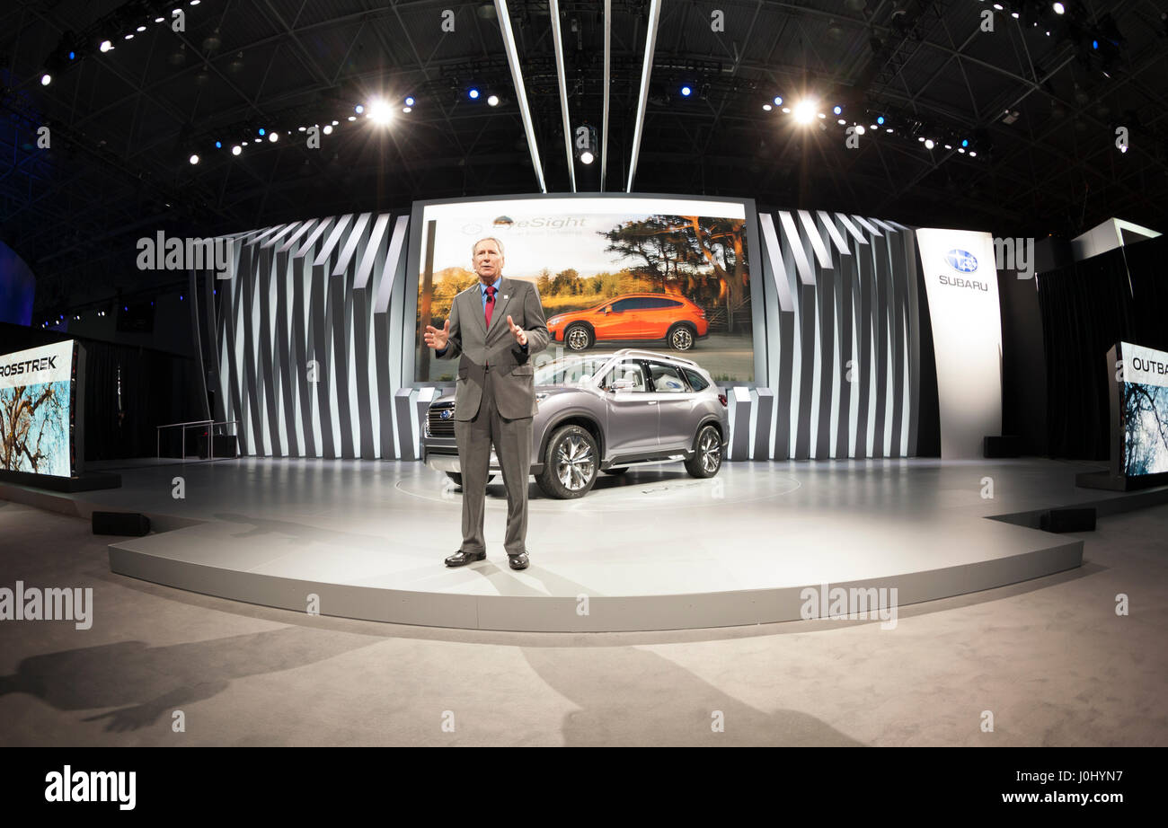 New York, United States. 12th Apr, 2017. Tom Doll President of Subaru ...