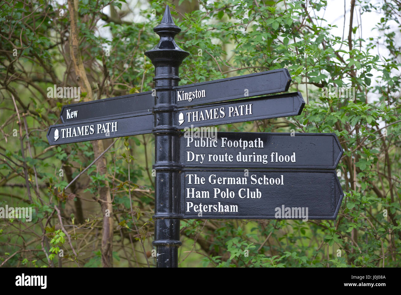 The Thames Path, Teddington Weir and Lock to Richmond along the south ...