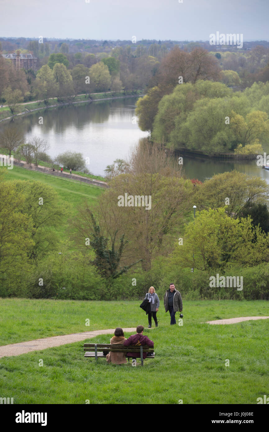 The Thames Path, Teddington Weir and Lock to Richmond along the south ...