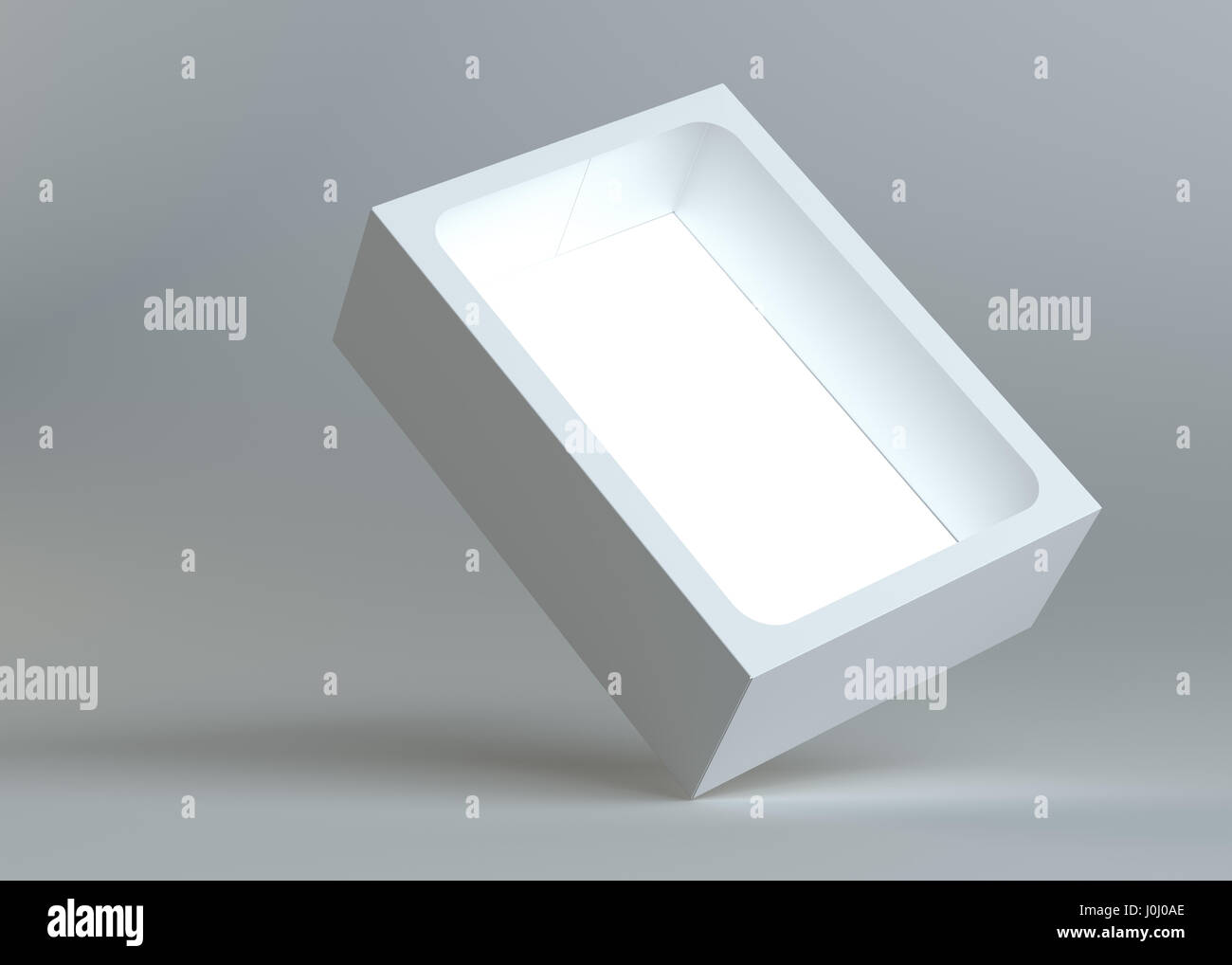 A realistic white empty packaging cardboard box Stock Photo - Alamy