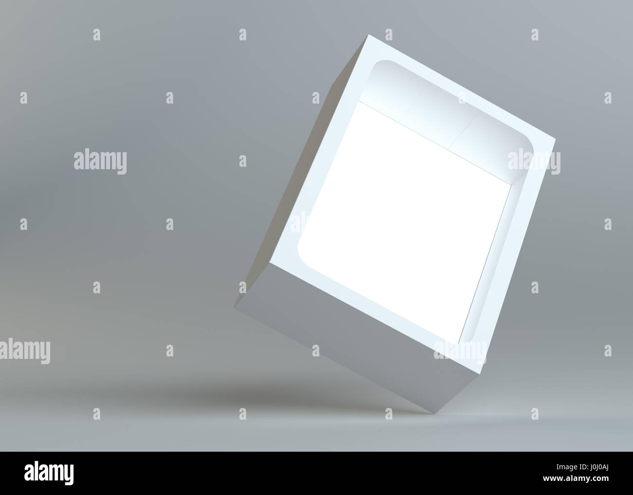 A realistic white empty packaging cardboard box Stock Photo - Alamy