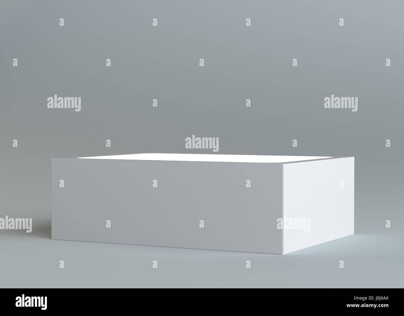 A realistic white empty packaging cardboard box Stock Photo - Alamy